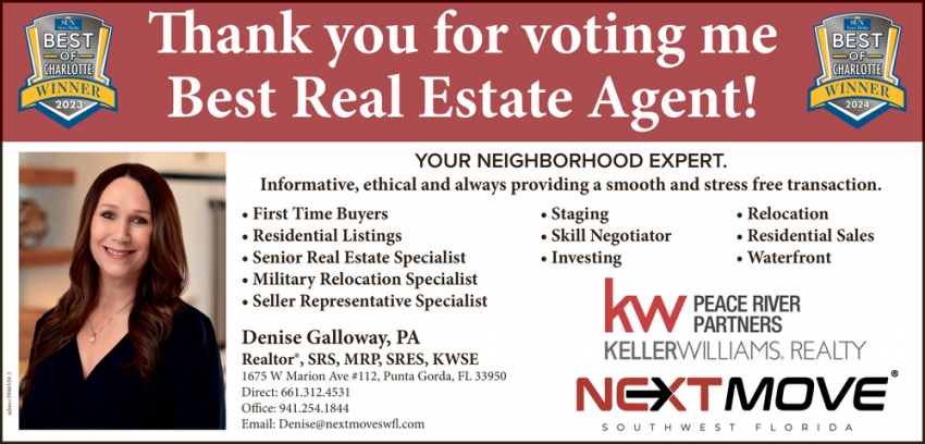 Best Real Estate Agent, Denise Galloway