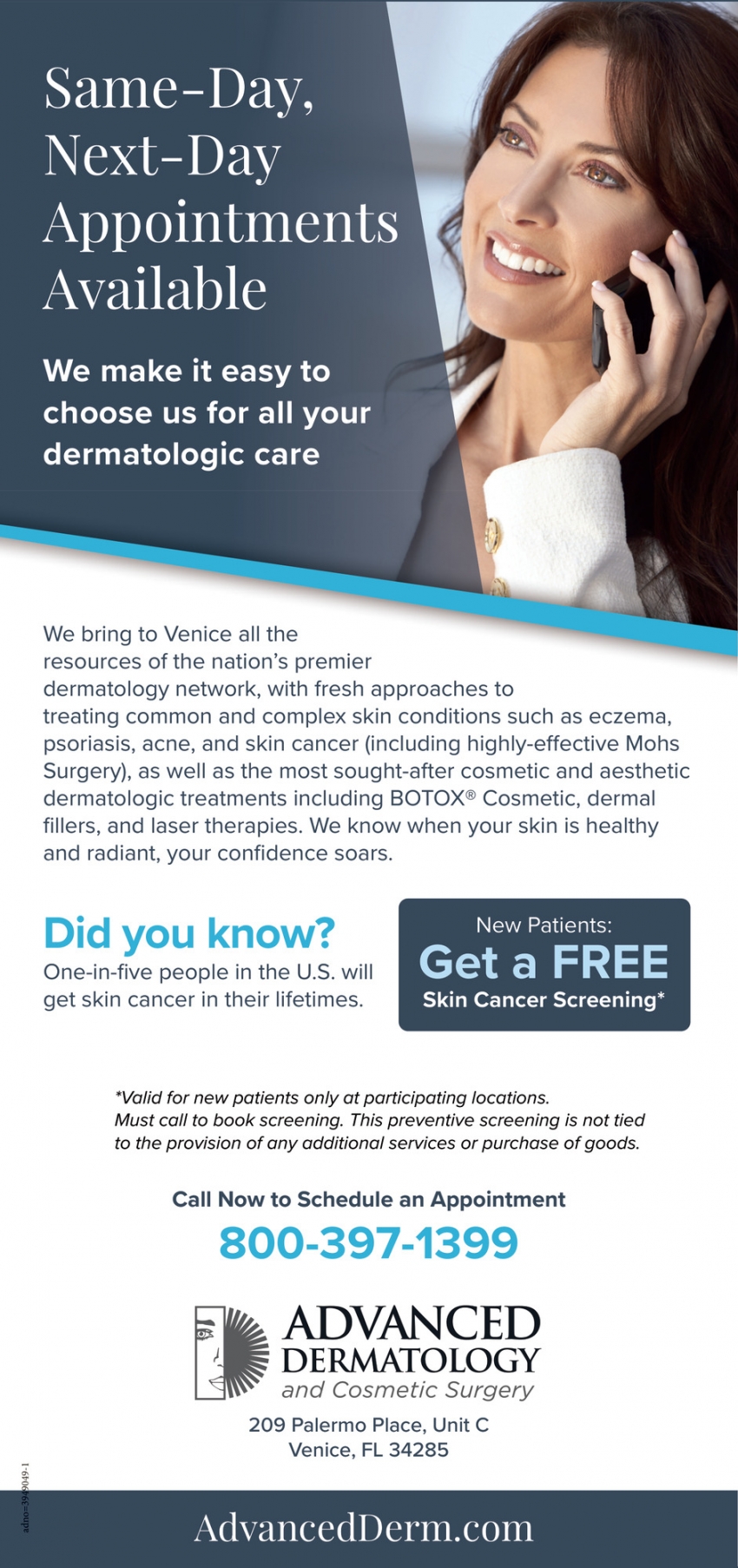 Same-Day, Next-Day Appointments Available, Advanced Dermatology and ...