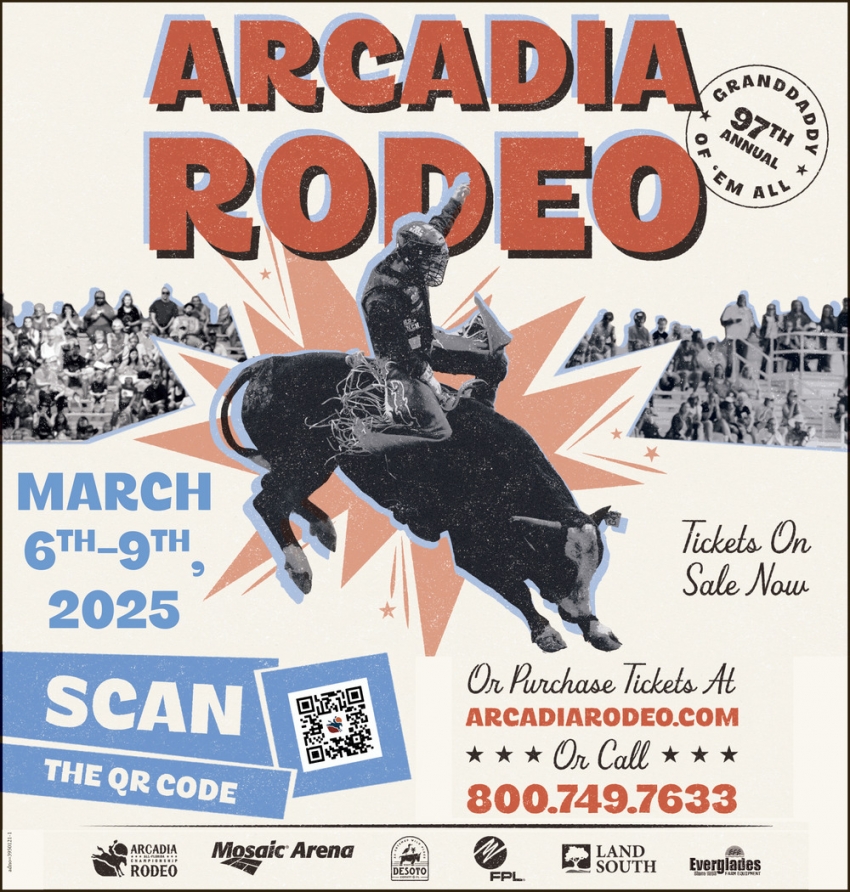 Rodeo Event, Arcadia Rodeo (March 6-9, 2025), Arcadia, FL