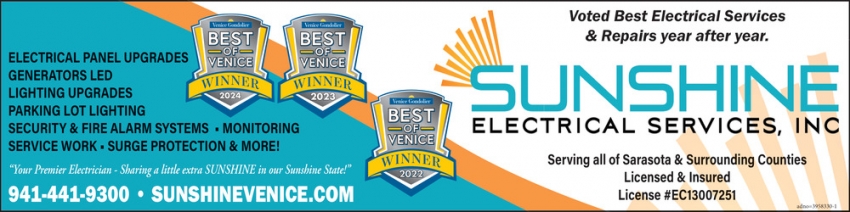 Electrical Panel Upgrades, Sunshine Electrical Services, Inc., Venice, FL