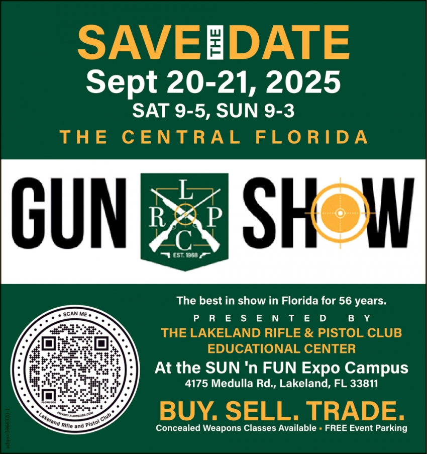 Gun Show, The Central Florida Gun Show (September 20 & 21, 2025)