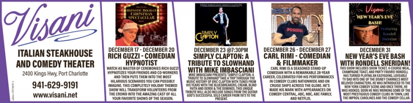 Italian Steakhouse and Comedy Theater, Visani Comedy Dinner Theater ...